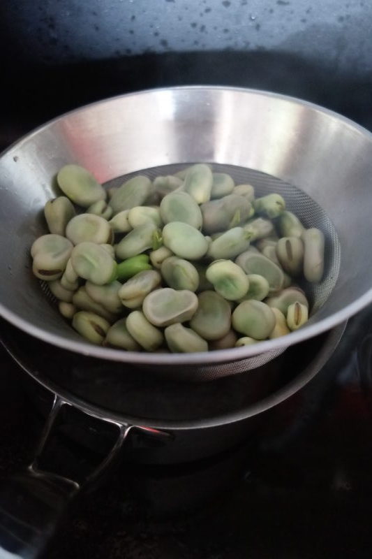 Comment préparer les fèves fraiches , pas à pas en photo