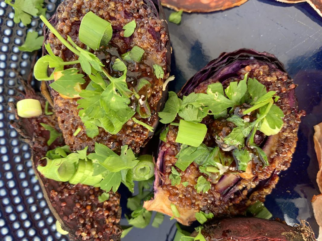 Mini chou rouge rôti sauce soja, moutarde, miel _Cookingout